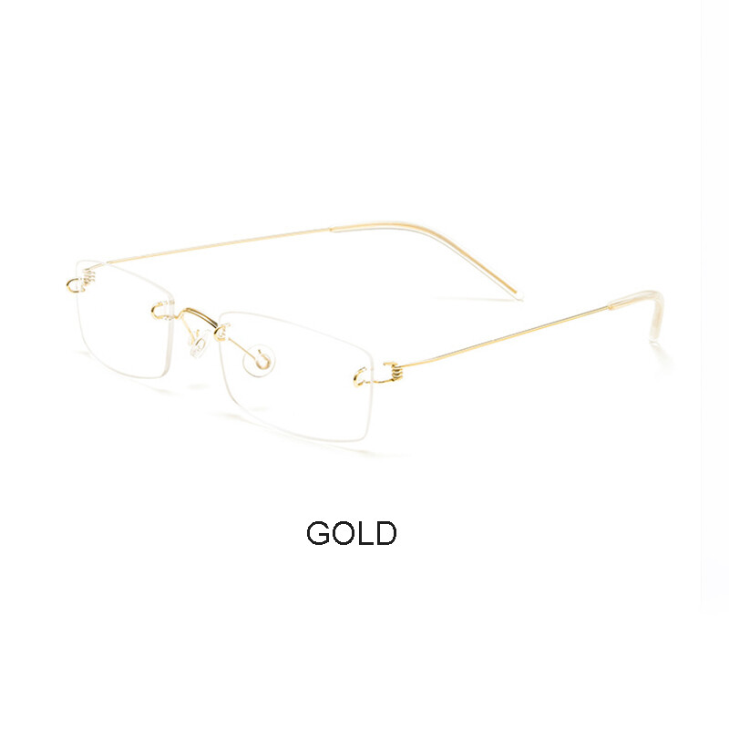 Pure Titanium Eyeglass Frames for Men Women Urltra Light Rimless ...