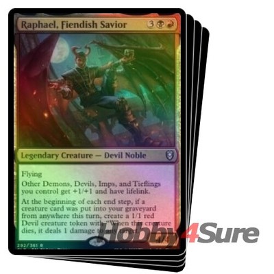 Foil Raphael, Fiendish Savior X4 MTG Commander Legends: Battle For ...