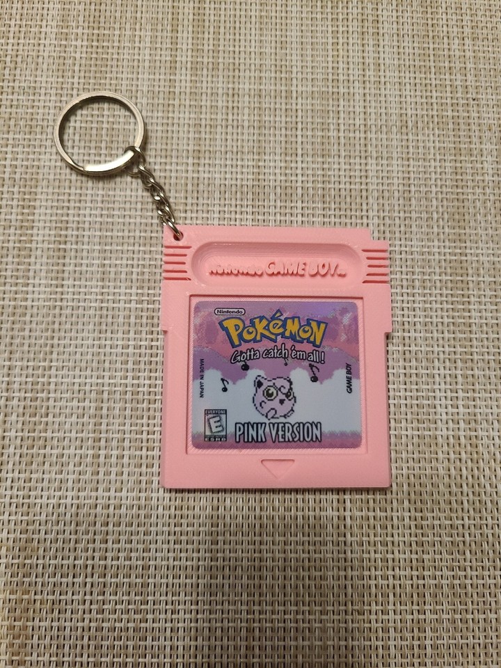 Pokémon Pink keychain Game Boy Gameboy Nintendo cartridge Pikachu retro ...