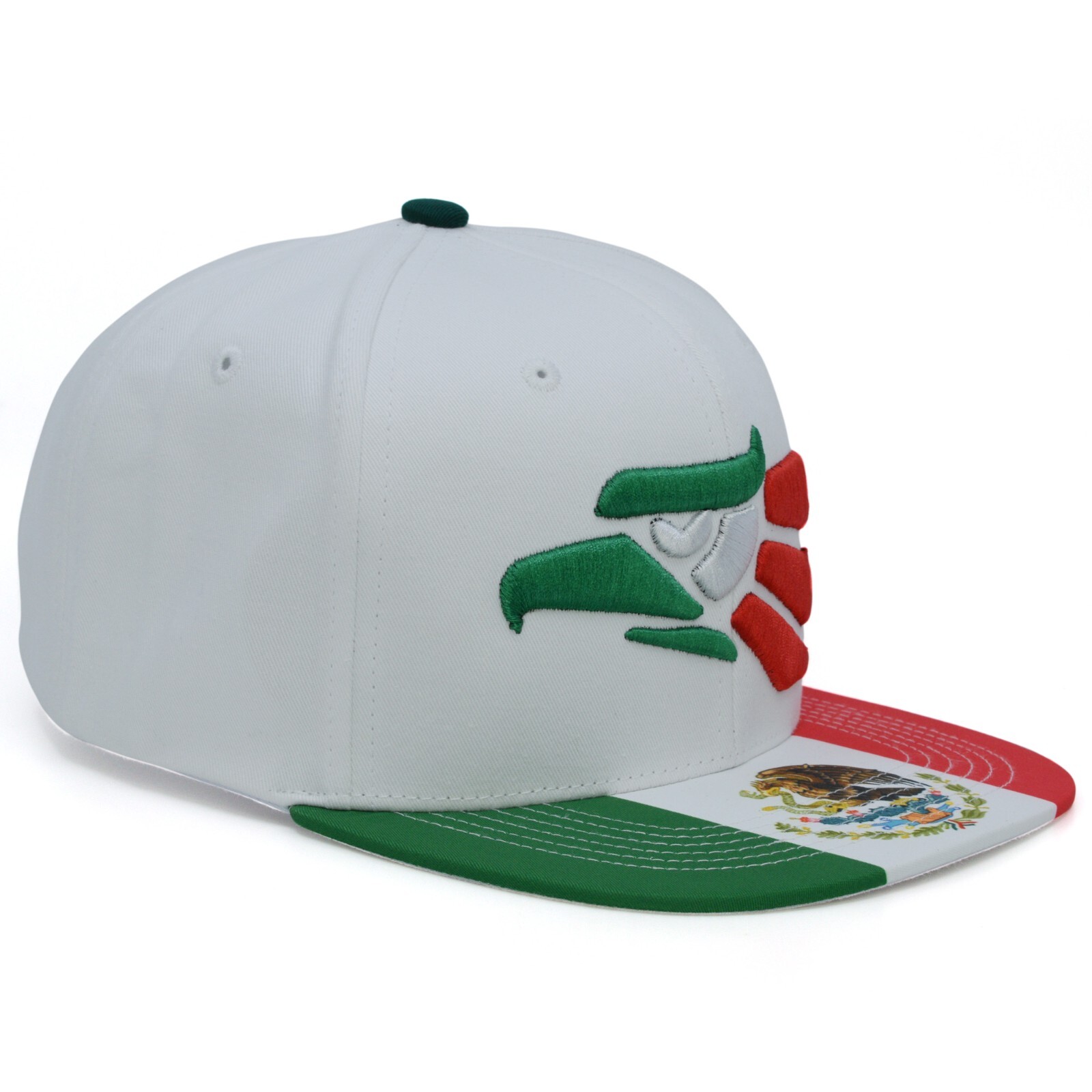 Mexico Eagle New HL Mexican Snapback Hat White Flag Adult Baseball Cap ...