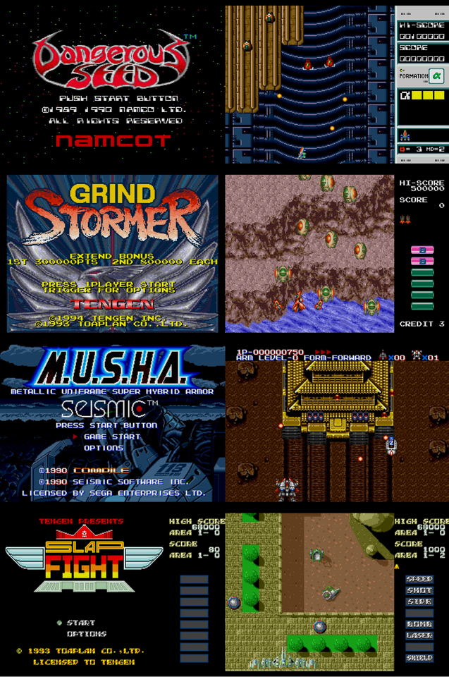 Dangerous Seed + Grind Stormer + Musha + Slap Fight MD For Sega Genesis ...