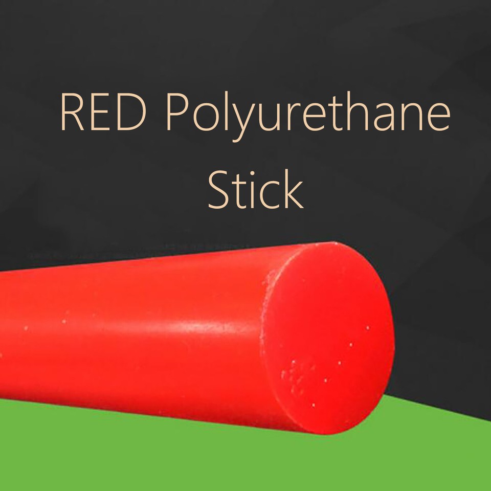 Red Polyurethane Rod Soft Rubber Solid PU Round Bar Stick Diameter ...