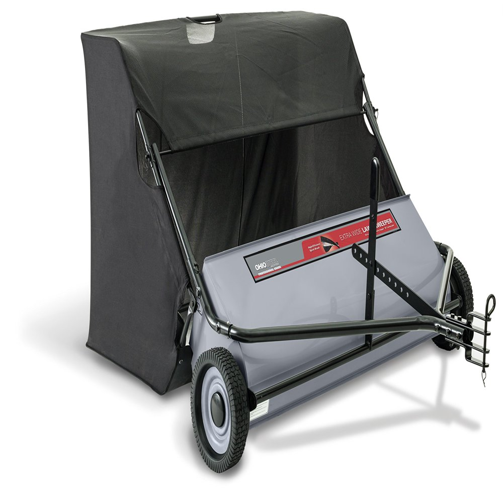 LAWN LEAF SWEEPER 50-Inch Sweep 26 Cu Ft Hopper Tow Behind | eBay