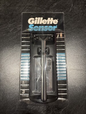 Gillette Sensor Razor (1989) With 3 Cartidges- New- Vintage | eBay