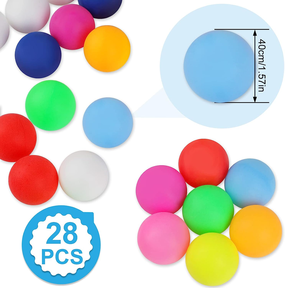 28 Pcs Ping Pong Balls, 40Mm Table Tennis Balls, Ping Pong Balls for ...