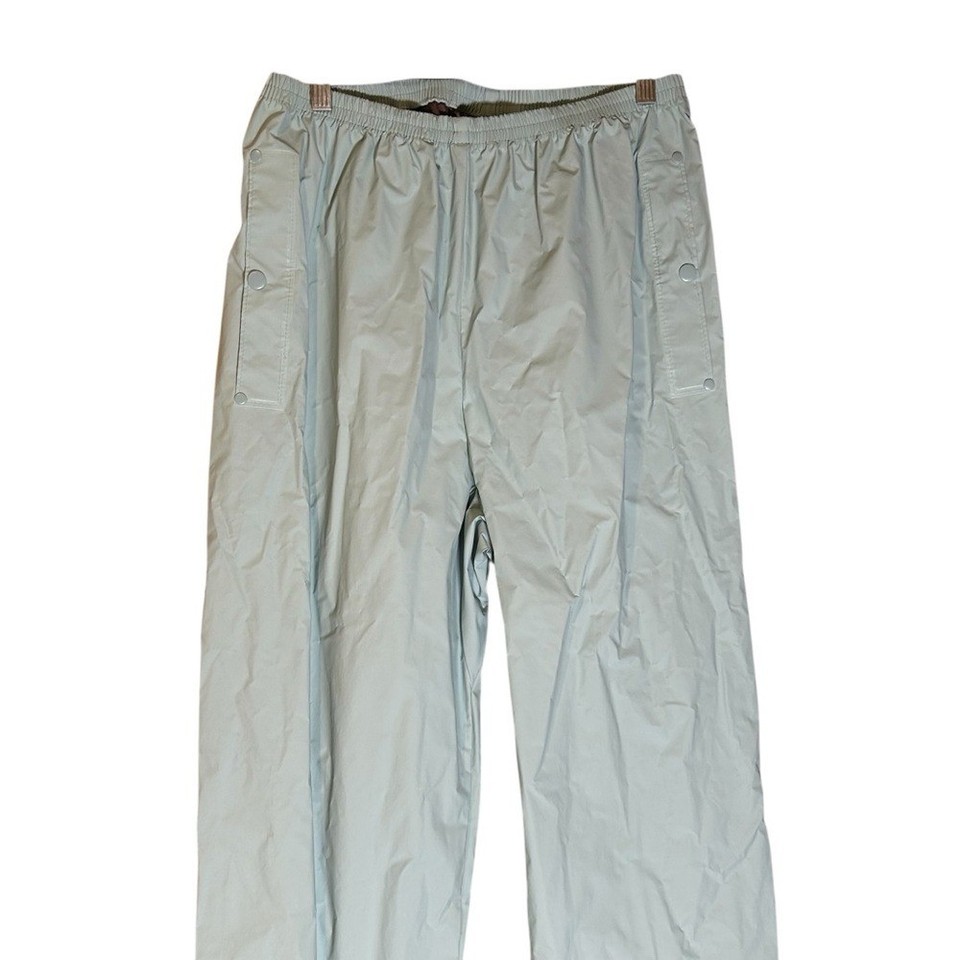 Columbia Women's Waterproof Rain Pants Size Large Light Blue PVC Nylon ...
