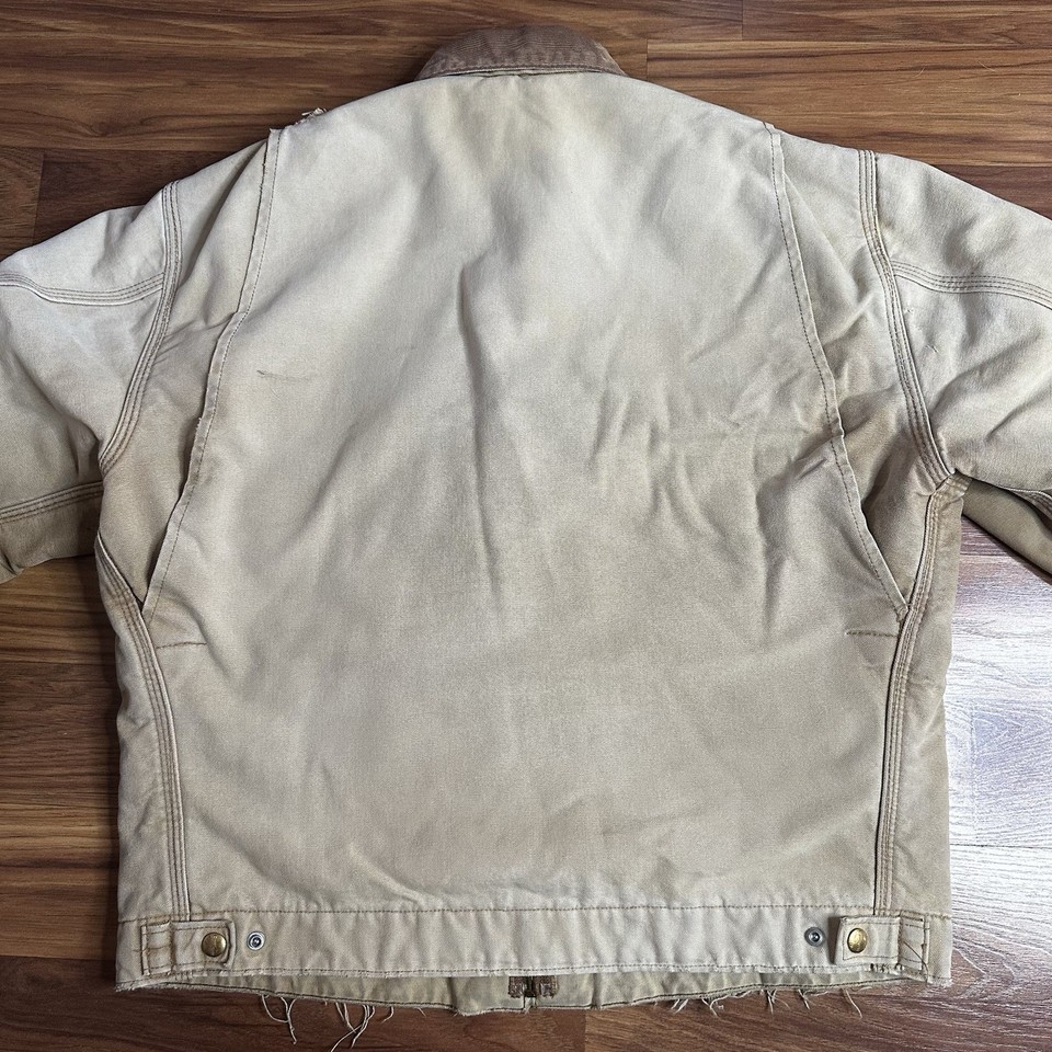 Vintage 90s Carhartt Detroit J01 Jacket Men's 42 Medium Brown Blanket ...