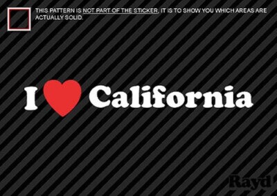 (2) I Love California Sticker Decal Die-Cut Vinyl | eBay