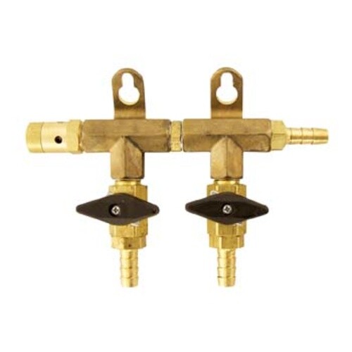 MODULAR CO2 Gas Line Manifold 2,3,4 Way Brass Splitter wShutoff and ...