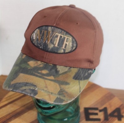 NWTF NATIONAL WILD TURKEY FEDERATION HAT BROWN/CAMO ADJUSTABLE VGC E14 ...