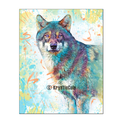 Wolf Art Print by Krystle Cole | eBay