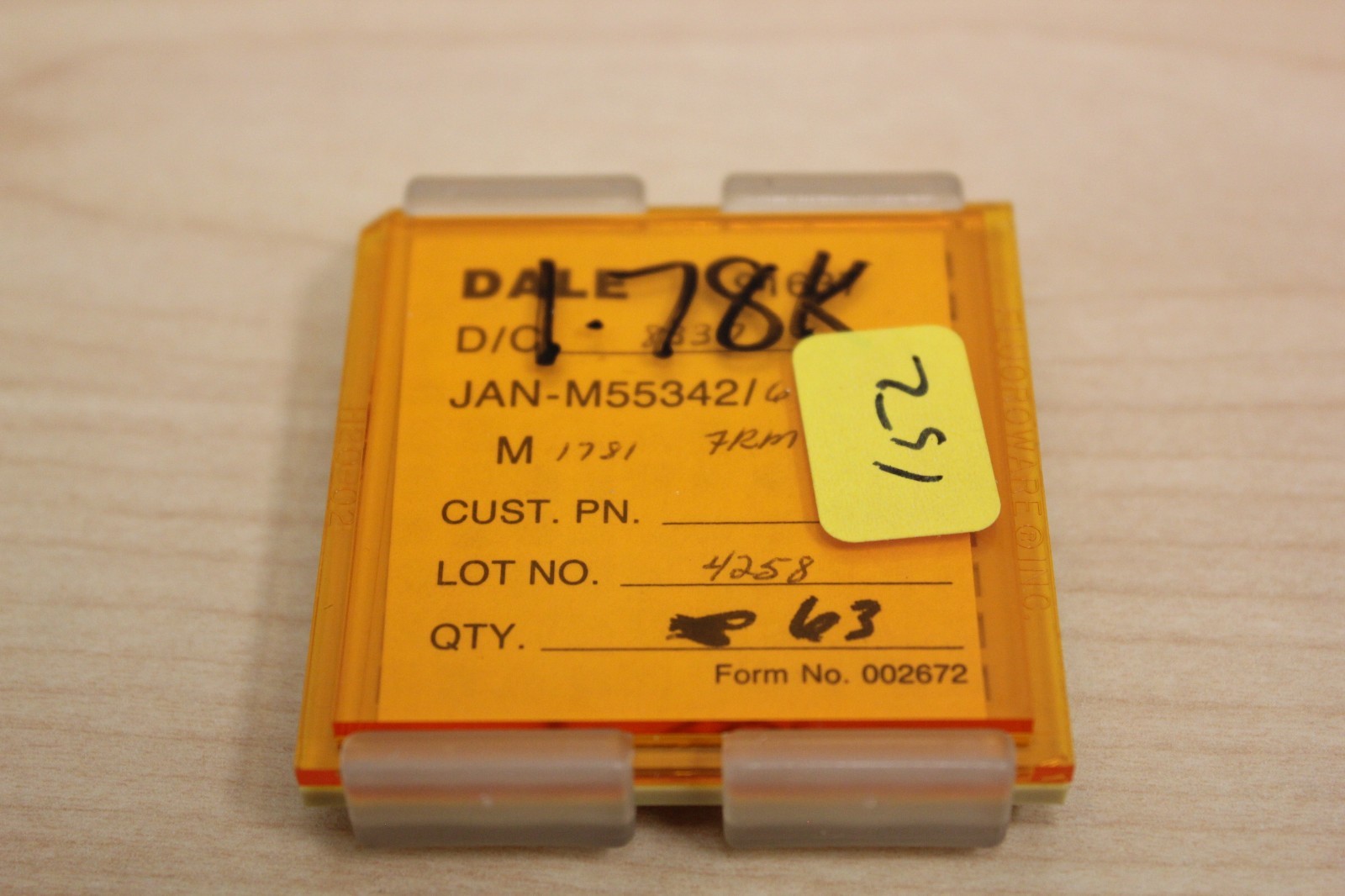 63 New Vishay/Dale Mil Spec Chip Resistors JAN M55342 1.78K | eBay