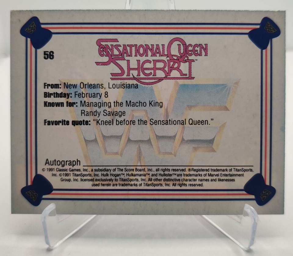 1991 Classic WWF Superstars #56 Queen Sherri UK VERSION wrestling card ...