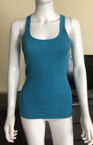 FOREVER 21 Womens Sleeveless Ribbed Tank Top - Turquoise - SizeM | eBay