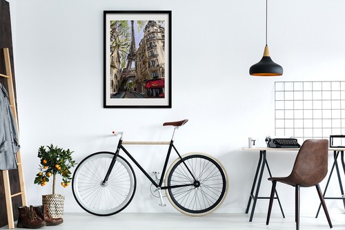 Photo 70x100cm Décor MDF Le salon Cadre Tour Eiffel Paris | eBay