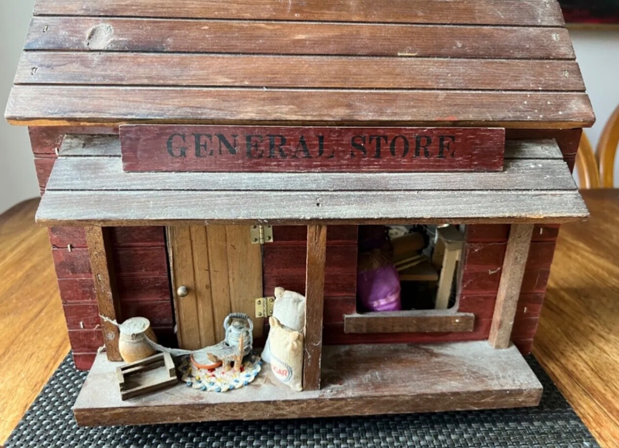 Miniature Antique Vintage General Store Dollhouse Collectible Shelf ...
