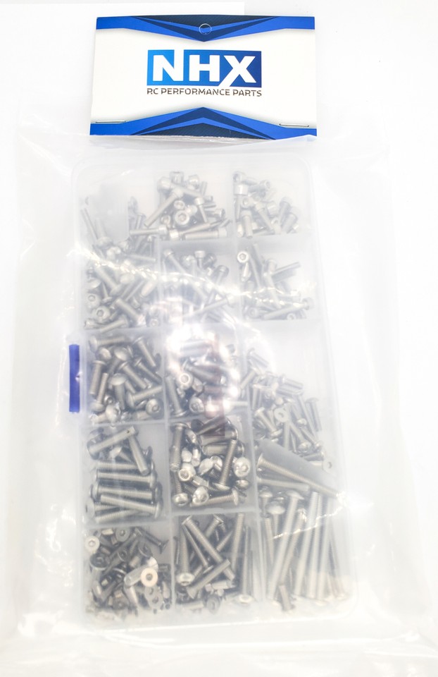 NEW NHX Stainless Steel Screw Box 325+ Pcs for 1/5 X-MAXX 8S FREE US ...