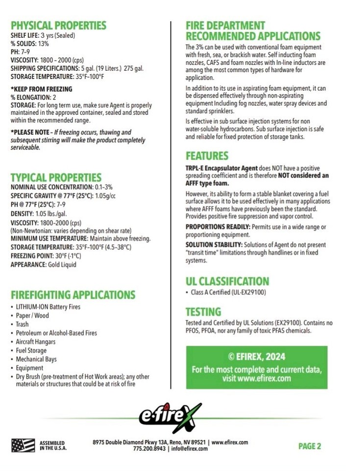 🔥eFireX Lithium Class D Fire Extinguisher Brand New 6 Liter (20lb) W ...