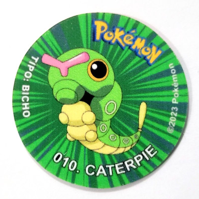 TAZO POKEMON EC1 #010 CATERPIE 2023 Kanto PERU South America Pogs Flips ...