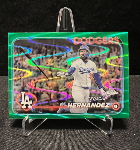 2024 Topps Chrome TEOSCAR HERNANDEZ Green Wave 🌊 Refractor 49/99 HR ...