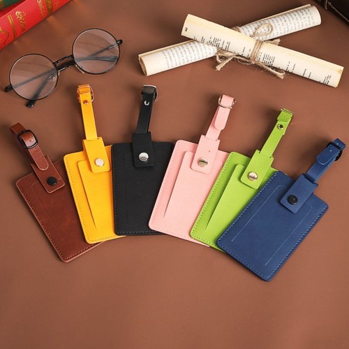 Multifunctional PU Luggage Tag Colorful Information Card Airplane Check ...
