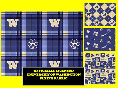 UNIVERSITY OF WASHINGTON FLEECE FABRIC-WASHINGTON HUSKIES FLEECE-ALL ...