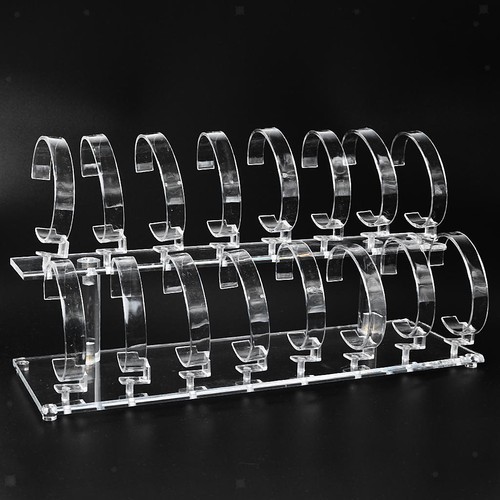 Acrylic 2-Tier Wrist Watch Bracelet Display Rack Stand Holder 1 Set ...