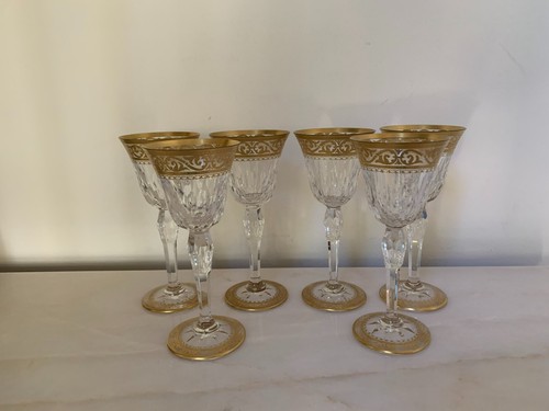 St. Louis "Stella" Gold Six Wine Glasses 7 1/4" | eBay