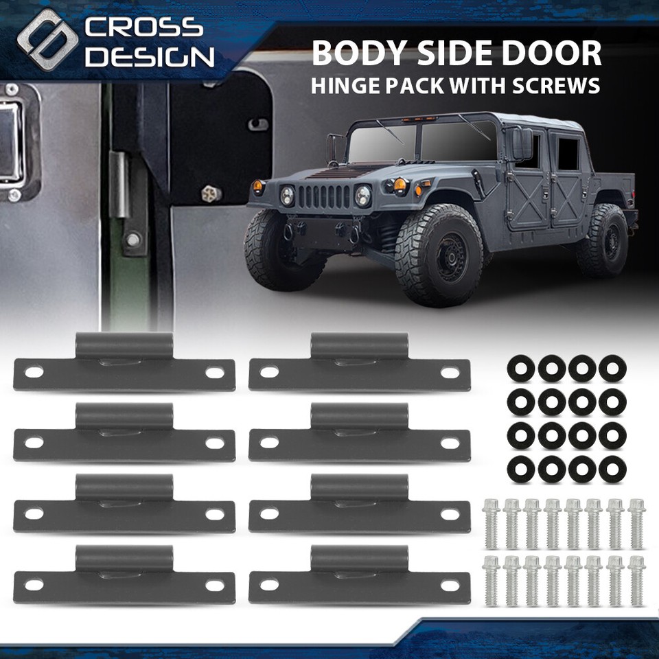8x Body Side Door Hinge Set w/ screws Fit For HMMWV Humvee M998 4 Doors ...