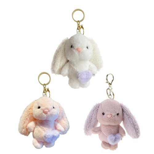 Furry Doll-Keyring Tiny Rabbit Doll-Keychain for Women Handbag Holder ...