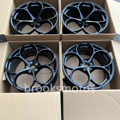 FOR ALFA ROMEO STELVIO QV 21" SATIN BLACK FULL FORGED WHEELS RIMS 21X9 ...