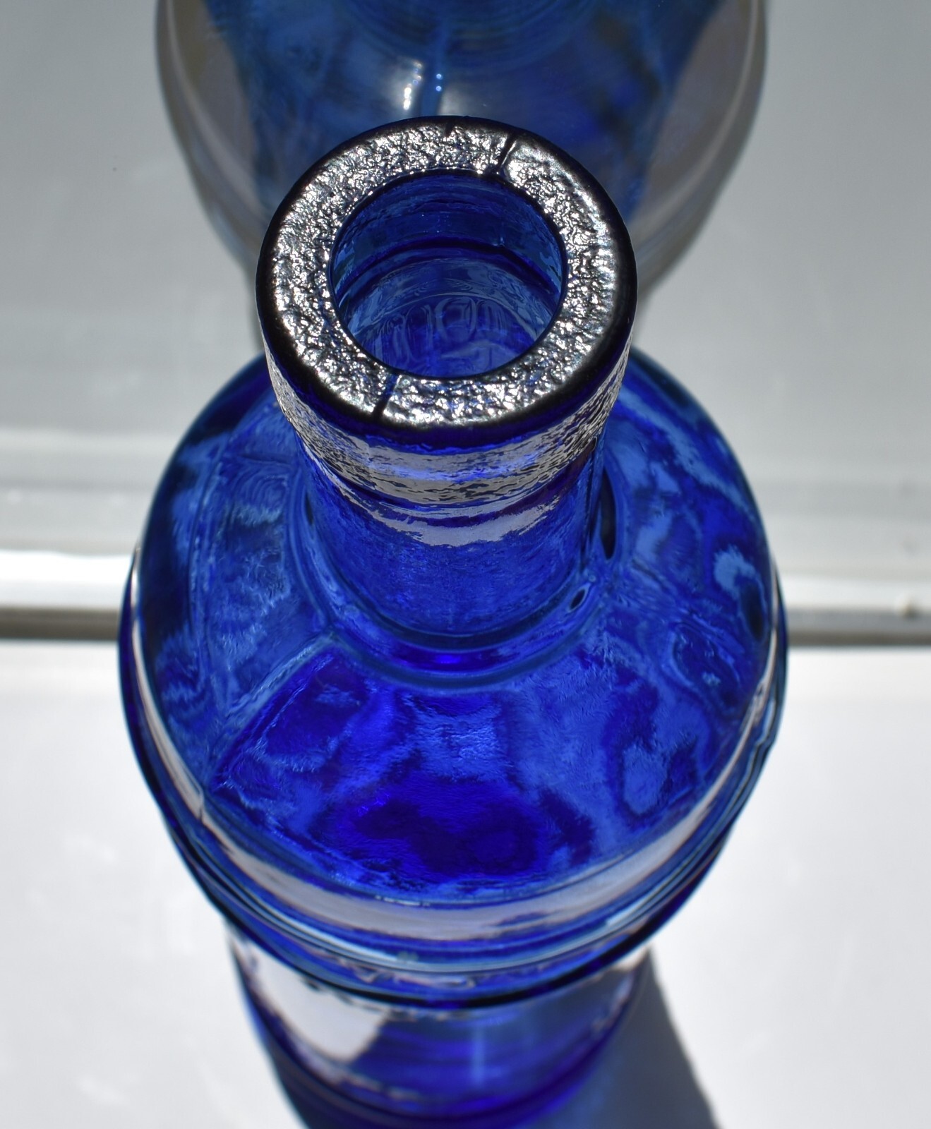 Vintage/Antique Cobalt Blue Glass Bottle Jar Medicine, Poison Decanter ...