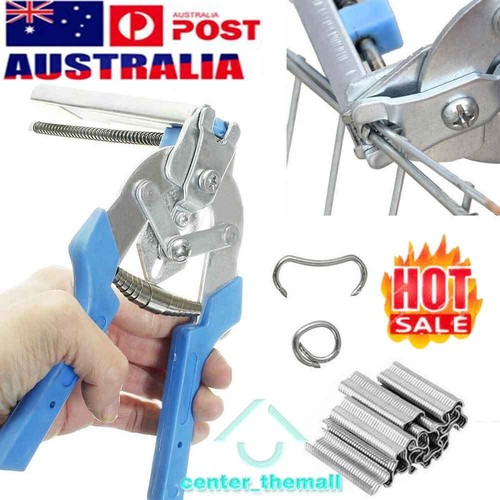 Hog Ring Plier Fencing Gun Fastener Stapler M Nailer Wire Ringer W/ 600 ...