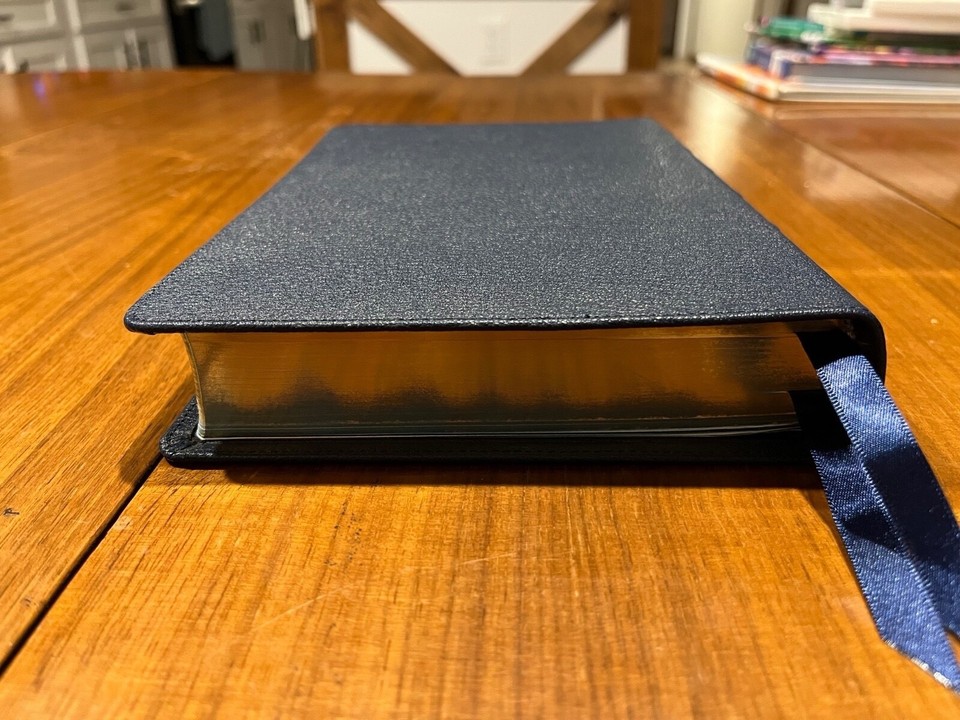 Cambridge KJV Turquoise Reference Bible Navy Blue Goatskin | eBay