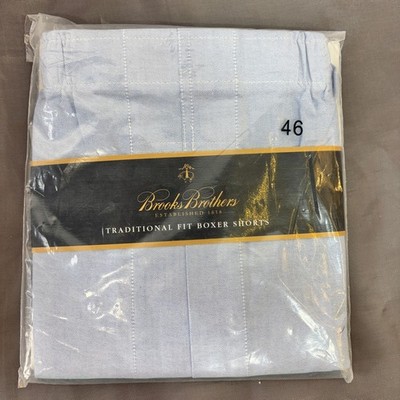 Brooks Brothers Boxer Shorts Men's 46 Solid Blue Traditional Fit New ...