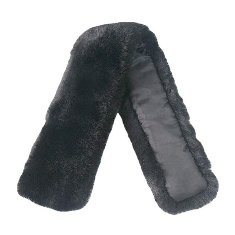 1 X Faux Fur Collar Detachable Fluffy Neck Warmer Wrap Winter Coat ...