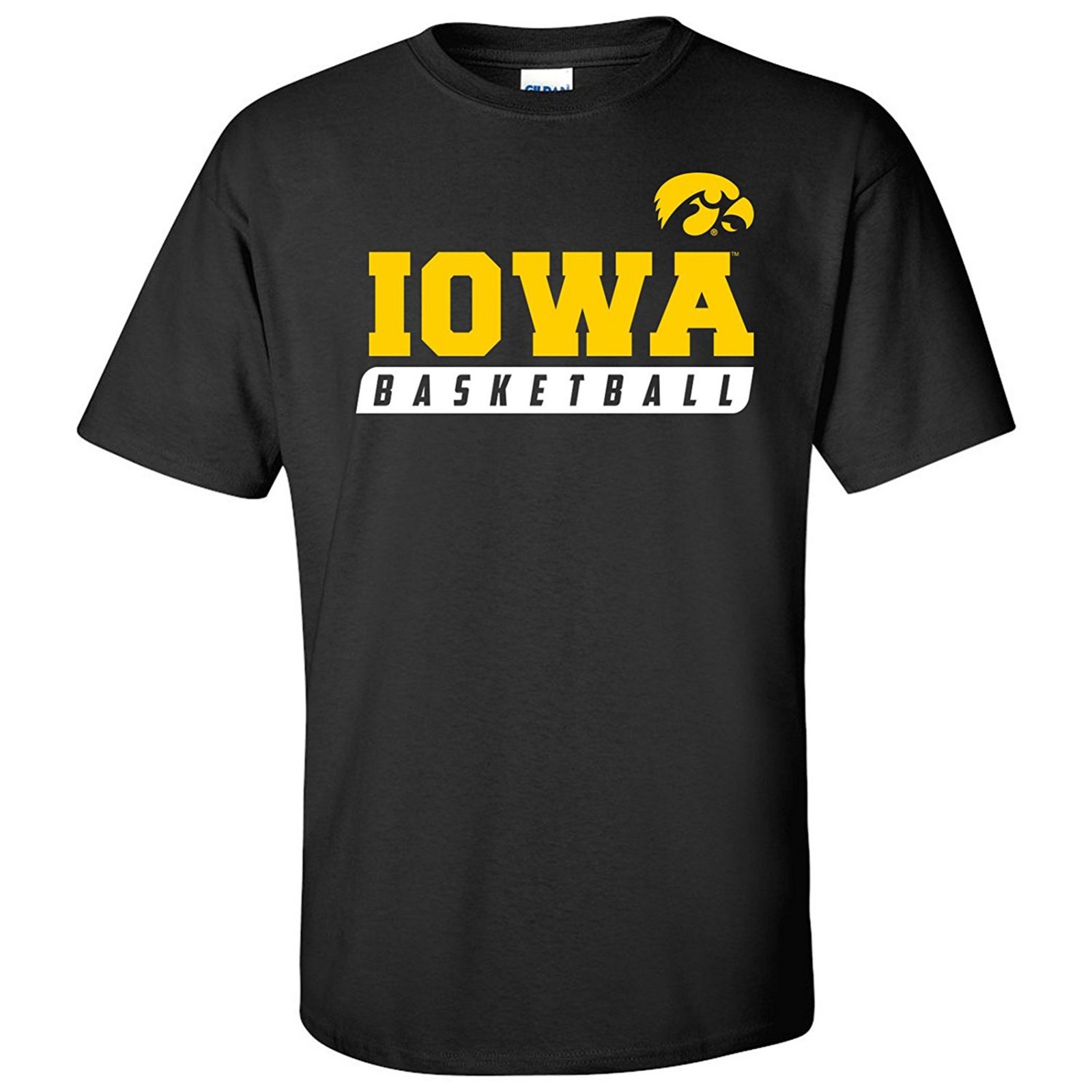 Iowa Hawkeyes Basketball Slant Unisex Licensed T-Shirt - Black | eBay