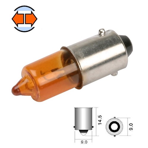 Bulb 12V 10W BA9S ORANGE BLINKER TURN SIGNAL LIGHT CAR AUTO MOPED ...