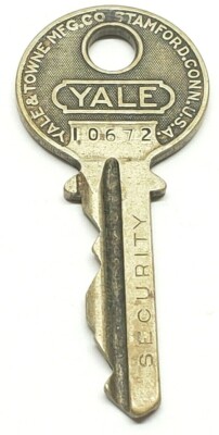 Yale Original security cut key, # 10672, locksmith | eBay
