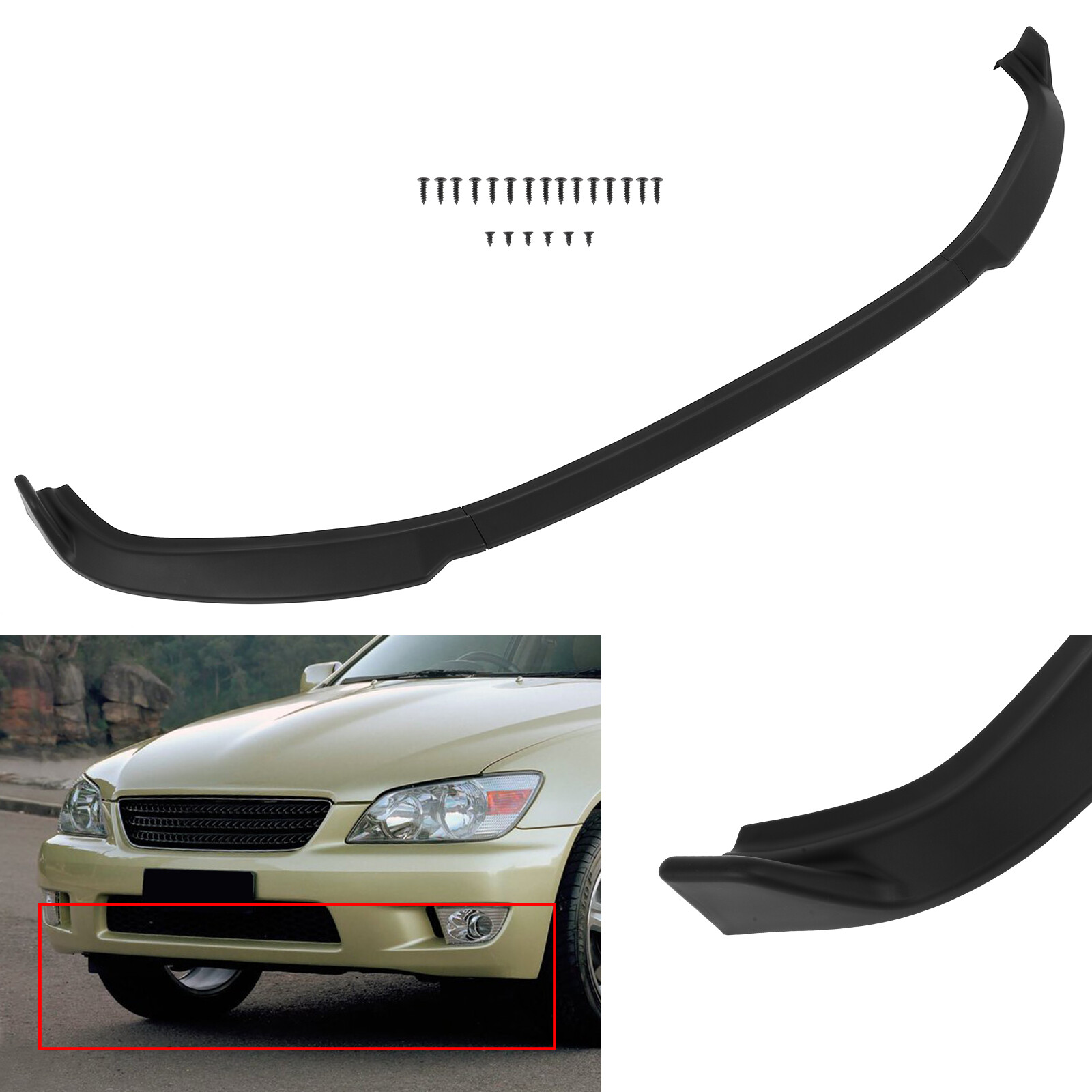 For 2001-2005 Lexus IS300 Front Bumper Lip Spoiler Matte Black | eBay