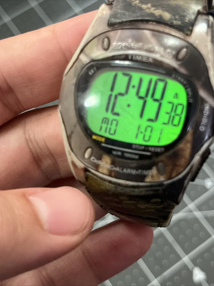 TIMEX EXPEDITION CAMOUFLAGE MEN'S SPORT WATCH REAL TREE New Battery ...