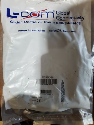 L-com CC58-C RG58 BNC Male 50 OHM new | eBay