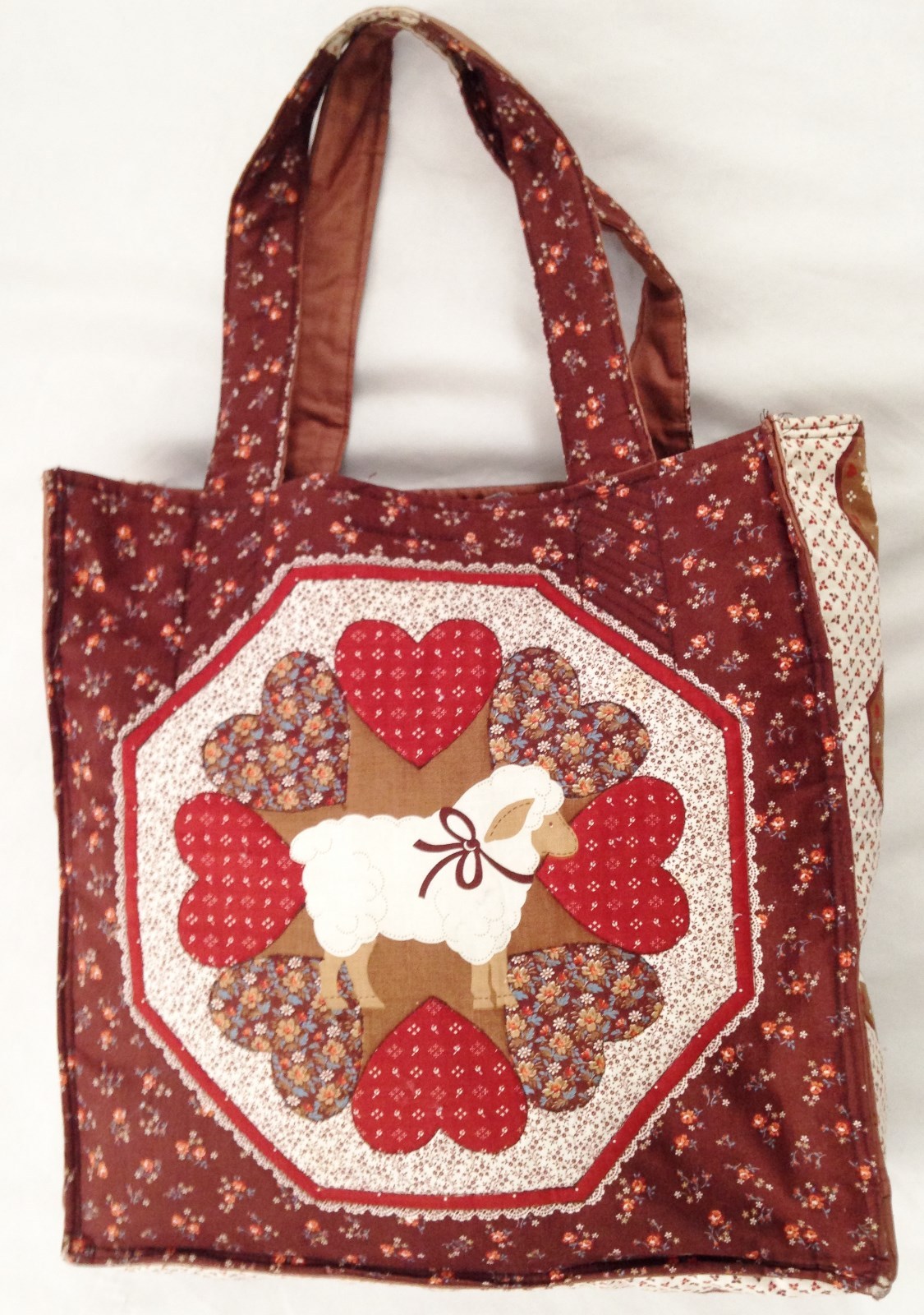 Multicolor 14X14" Quilted Animal Purse Shopper Bag w two 20" Straps | eBay