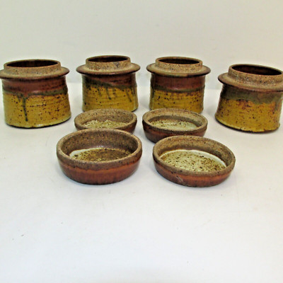 Kenneth Ferguson Pottery signed - 4 pottery jars & Lids -1960's - 1970 ...