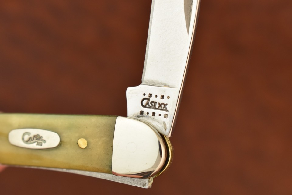 CASE XX USA POCKET WORN NATURAL BONE MINI COPPERHEAD KNIFE 62109W 2000 ...