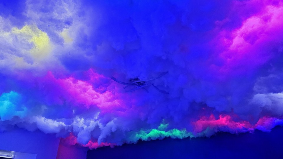 Thunder Smart LED 3D Huge Ceiling Cloud Light, Atmospheric Bedroom ...