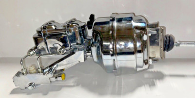 1968-1982 Corvette Chrome Power Brake Booster & Master Cylinder & PV4 ...