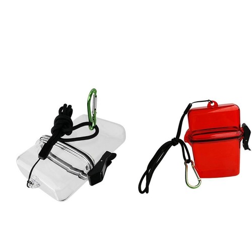 Small Waterproof Container & Rope, Hook for Scuba Diving Kayak Surf | eBay
