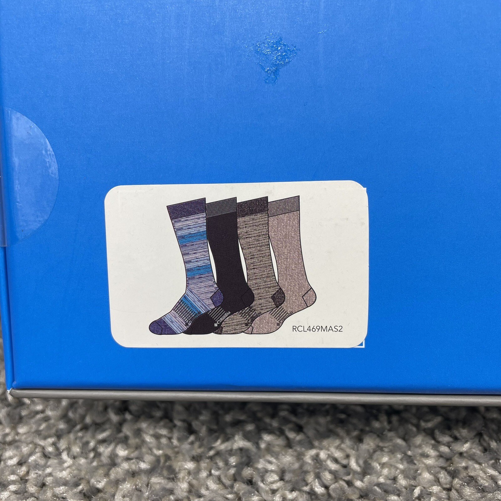 Columbia Men’s 4 Pair Socks Box Set Size 6-12 Multicolor RCL469MAS2 | eBay