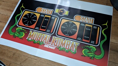 Mortal Kombat 1 Arcade Control Panel Overlay MK Decal Sticker Midway ...